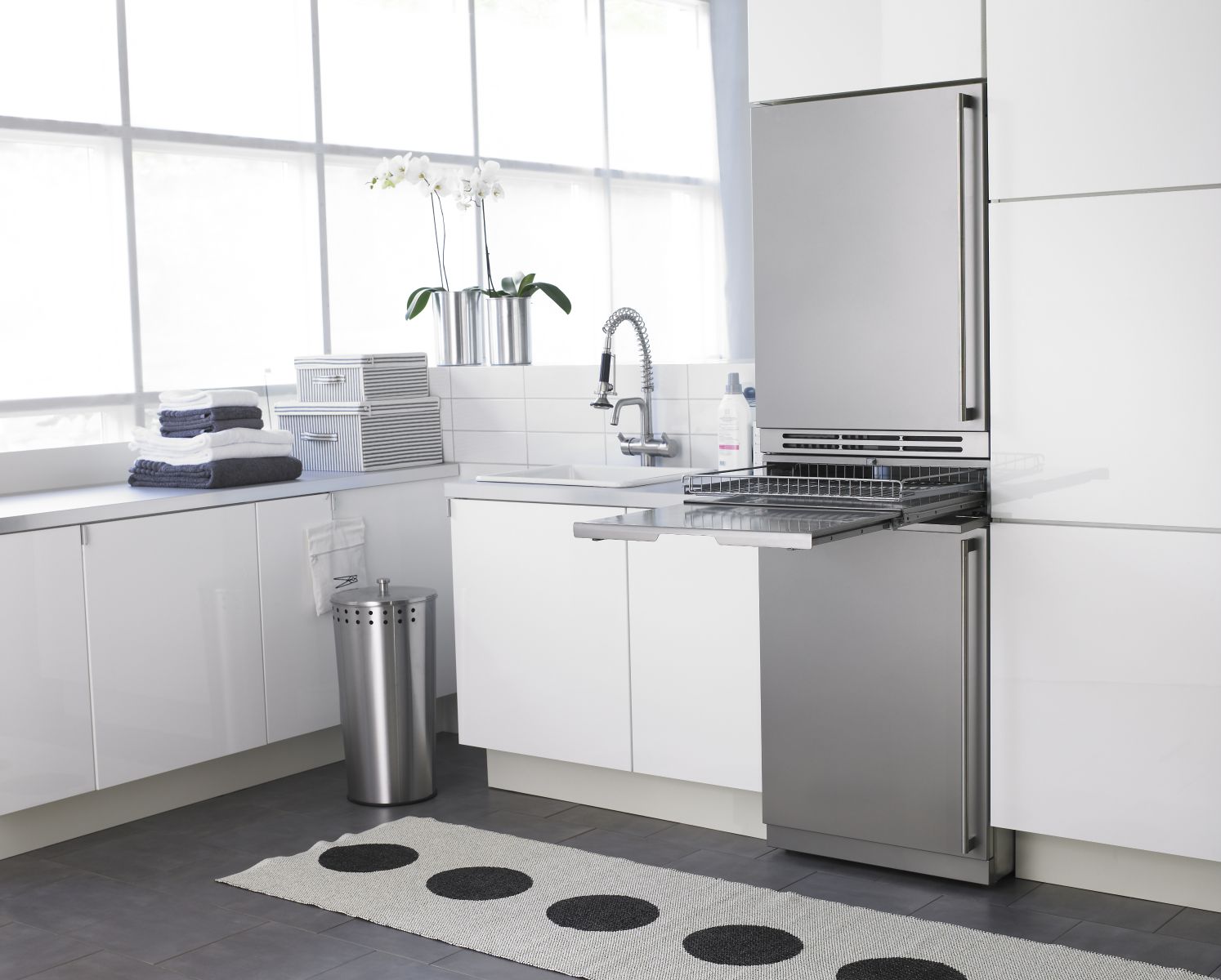 Выдвижная полка с корзиной для белья ASKO HDB1152W, купить запчасти ...